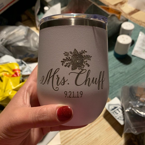 12oz Personalized Wine Tumbler, Customized Graduation Gift, Spring ...