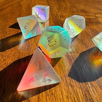 Smoky Dark Olive Spider Dice Set - Etsy