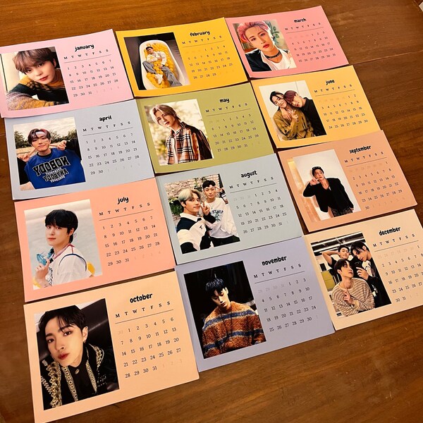2025 CUSTOM Desk Calendar, Kpop Table Calendar, Customizable Kpop ...