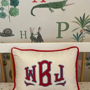 Personalized Applique Monogram Pillow INSERT INCLUDED, Nursery Pillow ...