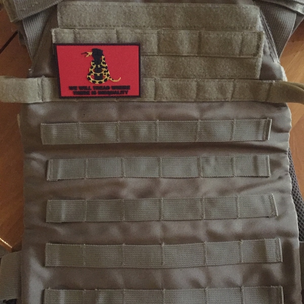 We Will Tread Where There is Inequality - PVC Patch With Hook and Loop ...