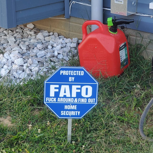 FAFO Home Security Sign - Etsy