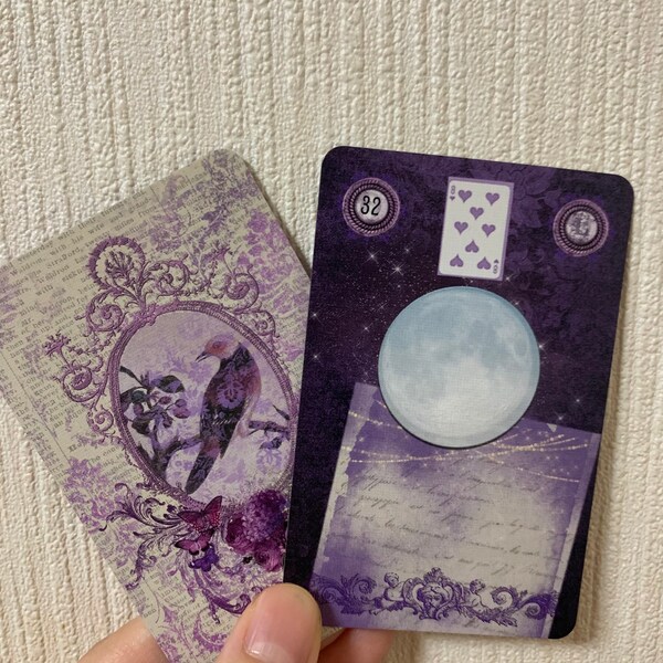 Lavender Lenormand - Bridge Size Lenormand Deck - Mini Size Lenormand ...