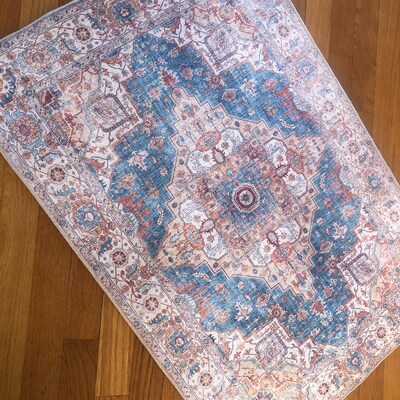 Red Afghan Rug, 6x9 Area Rug, Rustic Decor, Bold Red Rug, 5x8 Rugs ...