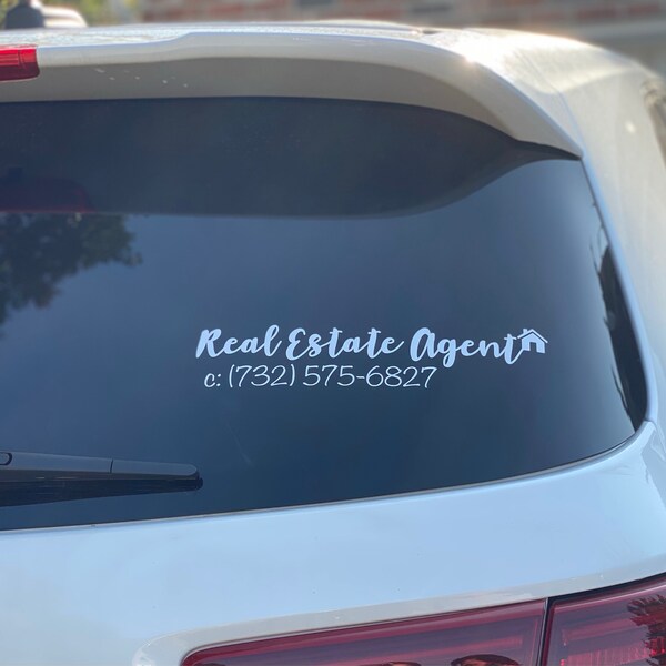 Real Estate Ask Me About Real Estate Car Decal With Custom ...