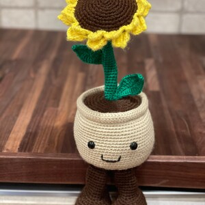 Crochet Sunflower in a Pot PATTERN Amigurumi Crochet - Etsy