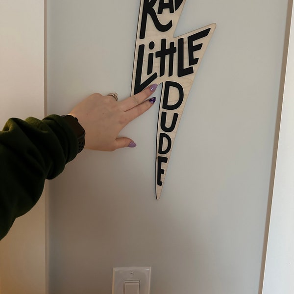 Rad Little Dude Wooden Wall Sign | Wall Decor for Childrens Room | Kids ...