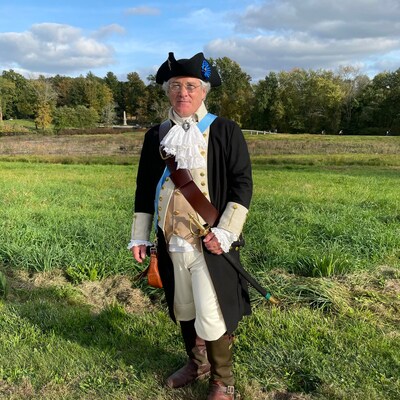 Blue and Gold Cockade Hat Pin Medium 4 Colonial Broach - Etsy