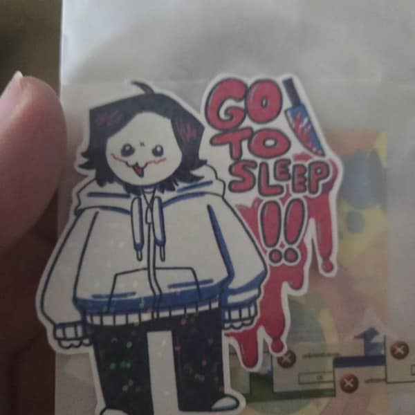 Burn! Ticci Toby Sticker || Creepypasta Holographic Chibi Waterproof ...