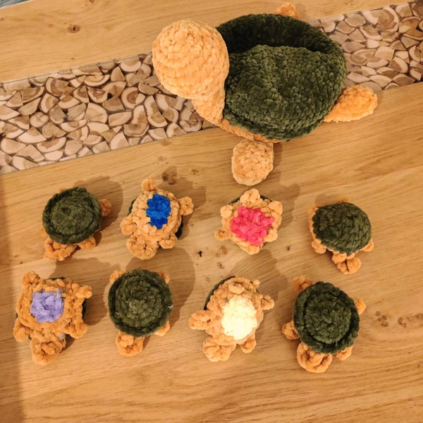 Turtle Plush Memory Game Crochet PATTERN Pdf, NO SEW Easy Crochet ...