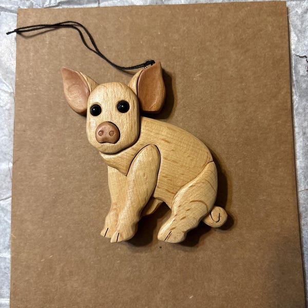 Skeleton Wooden Magnet / Ornament, Halloween Intarsia Art, Wood Carving ...