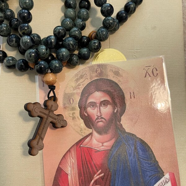 Orthodox Prayer Rope, Chotki, Komboskini, Rosary, Natural White Jade ...