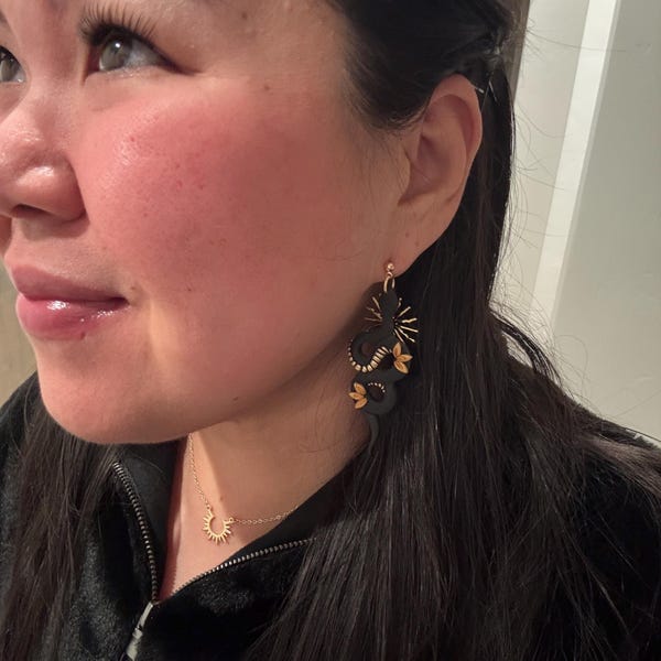 Venus Earrings | Aphrodite Earrings | Greek Goddess Earrings | Polymer Clay Earrings | Vintage ...