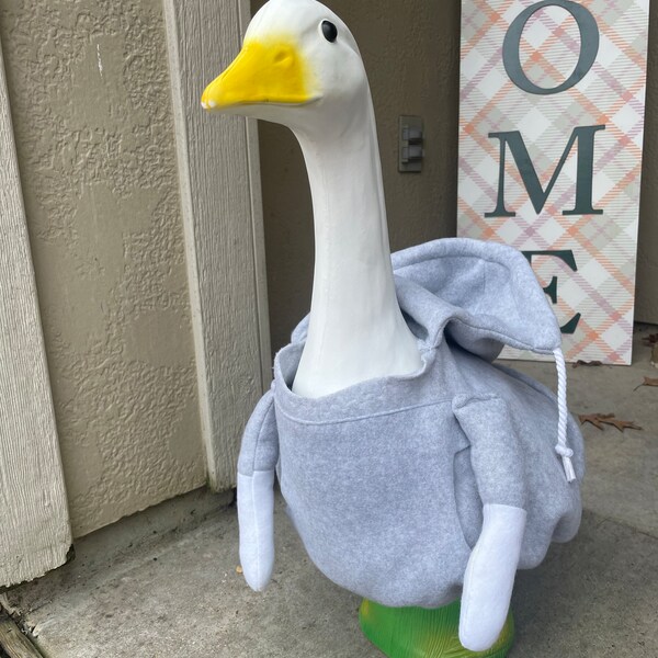 Goose Outfit: Grey Hoodie With Custom Vinyl Lettering - Etsy