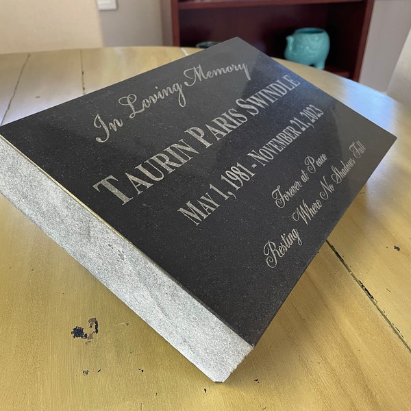 Personalized in Loving Memory Memorial Stone Garden Yard Indoor Outdoor ...