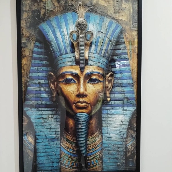 Tutankhamun Abstract Framed Poster: Egyptian Home Decor - Etsy