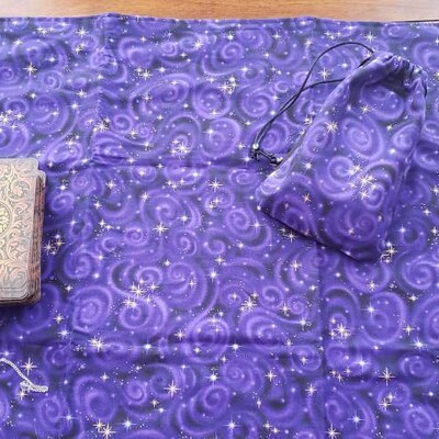 Velvet Tarot Cloth Altar Cloth Fully Lined 100% Dupioni Silk Lining ...