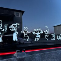 Stick Figure Decals Family Vinyl | Car Vehicle SUV Truck Van Permanent ...