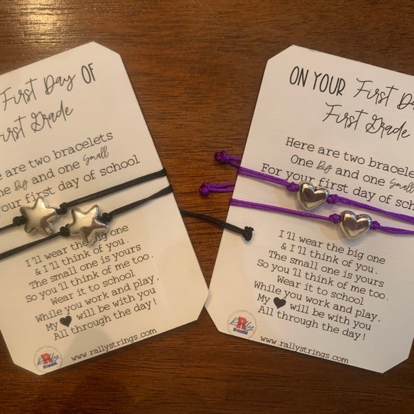 First Day of School/back to School Mommy and Me Bracelet Set | Anxiety ...