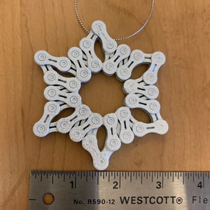 Bike Chain Christmas Ornament Snowflake - Etsy