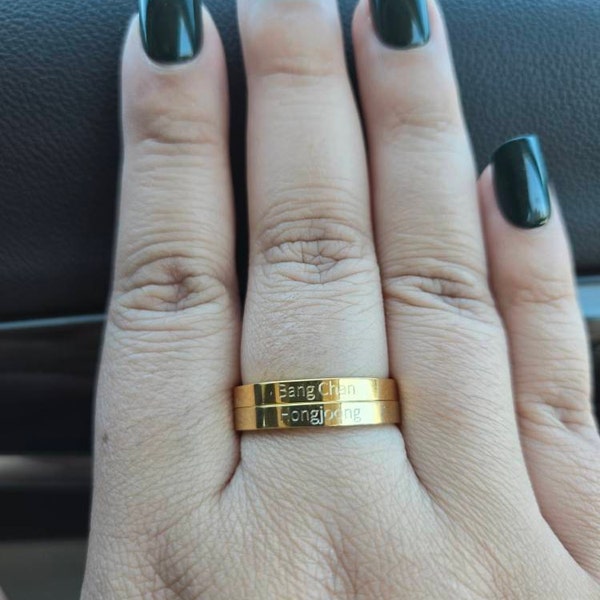 ATEEZ RING/ Personalized Ring, Kpop, Atiny, Subtle Engraved Ring ...