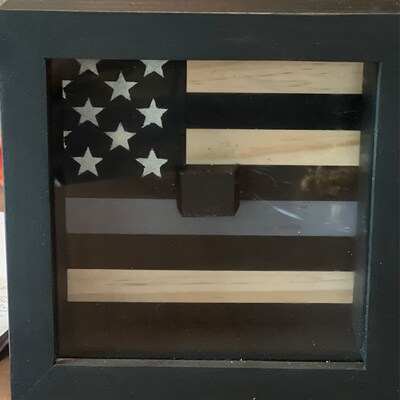 Thin Blue Line Shadow Box Display - Etsy