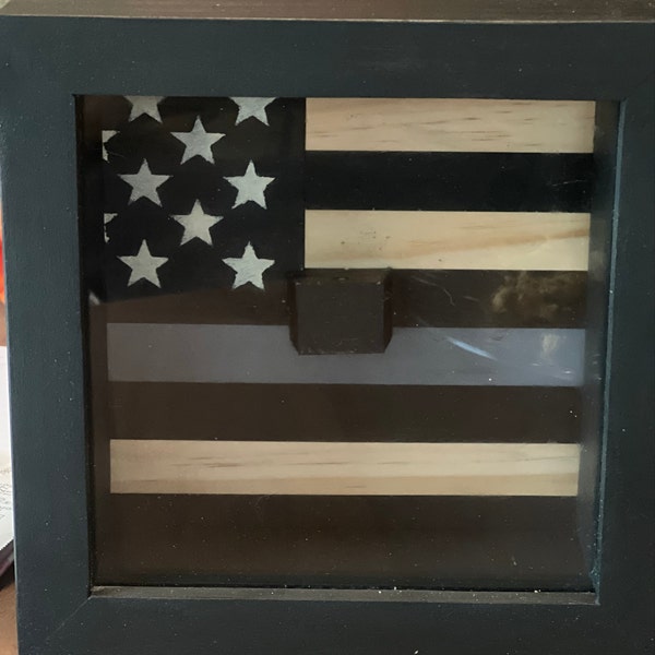 Thin Blue Line Shadow Box Display - Etsy