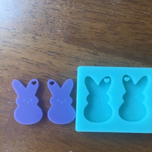 Bunny Easter Peeps Rabbit Silicone Mold Palette for Resin | Etsy