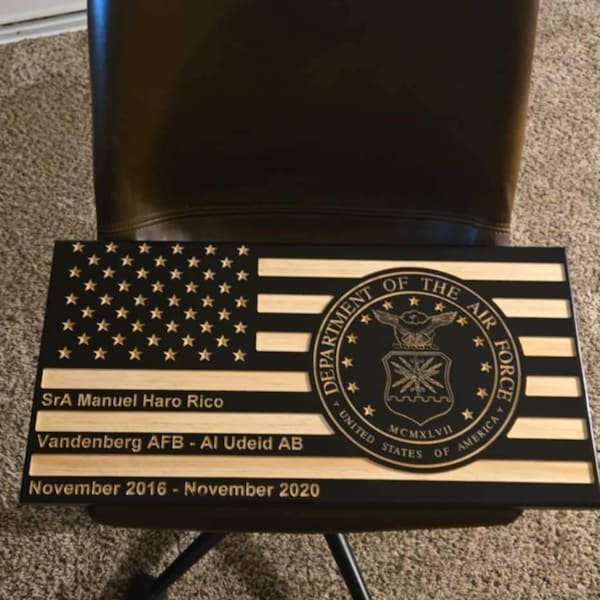 Personalized Wood Engraved Military Wall Plaques, Army, Navy, Coast ...