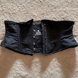 Heavy Duty Steel Boned Black Mesh Corset Waist Training Corset Overbust ...