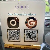 4 Icons QR Code | Multi QR Code | Qr-Code-Zeichen | QR Code Sign Business | Social Media Sign ...