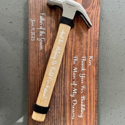 Father of the Bride Wooden Sign & Hammer-father of the Bride - Etsy