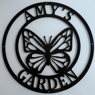 Custom Butterfly Address Sign Custom Metal Name Sign - Etsy