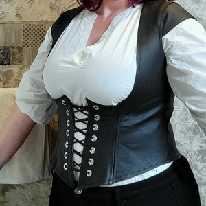Under the Bust Leather Warrior Maiden Waist Cincher Corset - Etsy UK