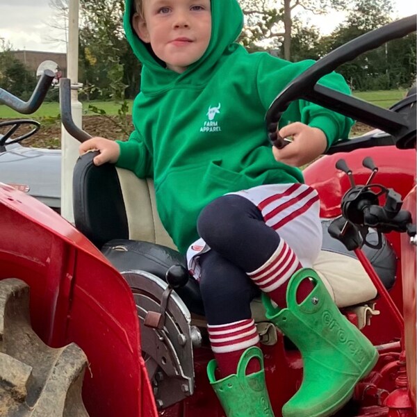 Personalised Kids Tractor 'easily Distracted by Tractors' Hoodie Jumper ...