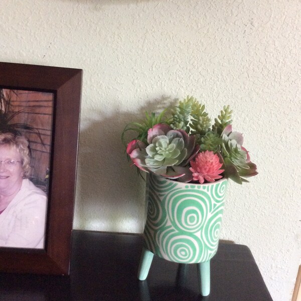 SECRET STASH Faux Succulent Hide-a-key Pot 7-1/2 Tall X 3-1/2 Wide hide ...