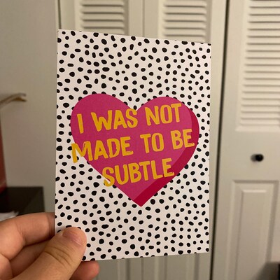 I Was Not Made to Be Subtle Colourful Quote Print - Etsy