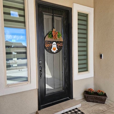 Halloween Front Door Decor Halloween Wreath Boo Y'all Ghost Halloween ...