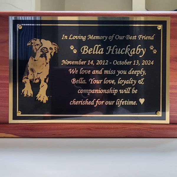Extra Large Memorial Plaque Stake, Sturdy Metal Grave Marker in Black ...