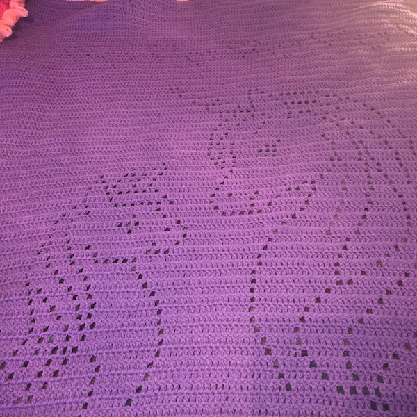 Unicorn Filet Crochet Baby Blanket Pattern (PDF Pattern) - Etsy