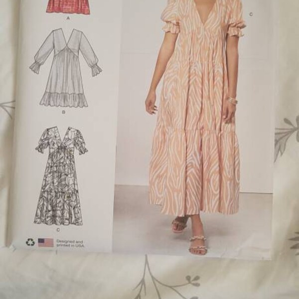 Uncut Simplicity Sewing Pattern Misses' Empire Dress Simplicity 11704 ...