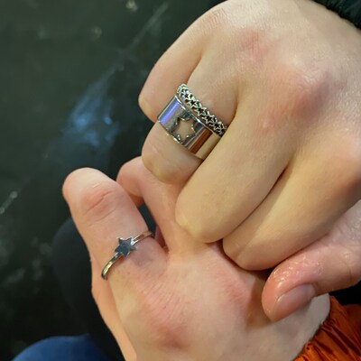 Celestial Ring Moon Ring Crescent Moon Ring Set for Matching - Etsy