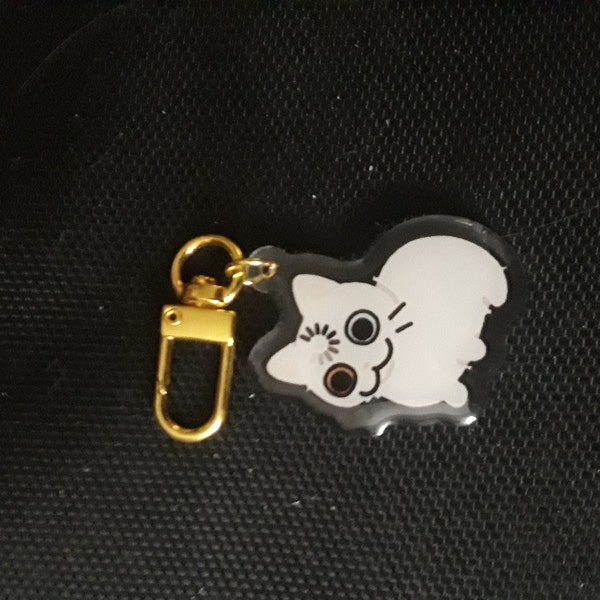 Cat Meme Keychain Double-sided Acrylic Charm - Etsy