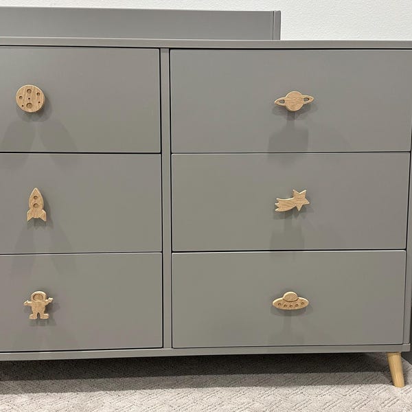 Space Theme Drawer Knobs | Space Nursery Decor, Wardrobe Handles ...