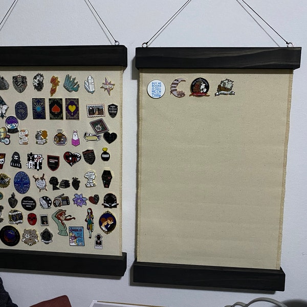 Pin Badge Display / Blank Canvas Wall Hanging / Enamel Pin Holder / HTV ...