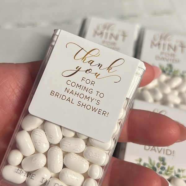 Bridal Shower Mints Tic Tac Stickers - Shower Favor Sticker - Tic Tac ...