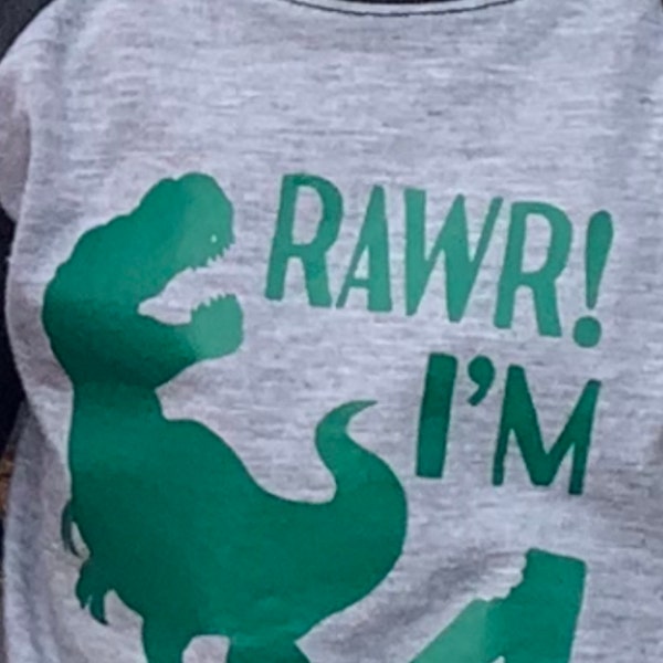 RAWR I’m 4 Svg, Rawr I’m Four Svg, 4th Birthday Svg, Boy or Girl 4th ...