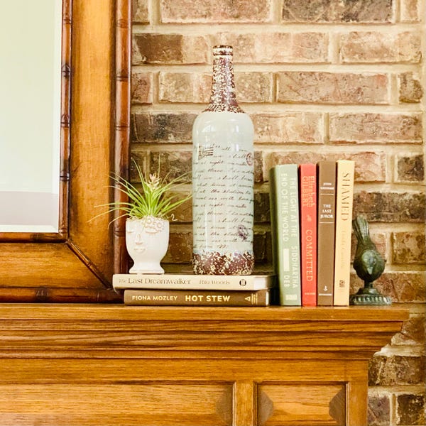 Sage Green Decor Books - Decorative Book Stack - Built in Bookcase ...