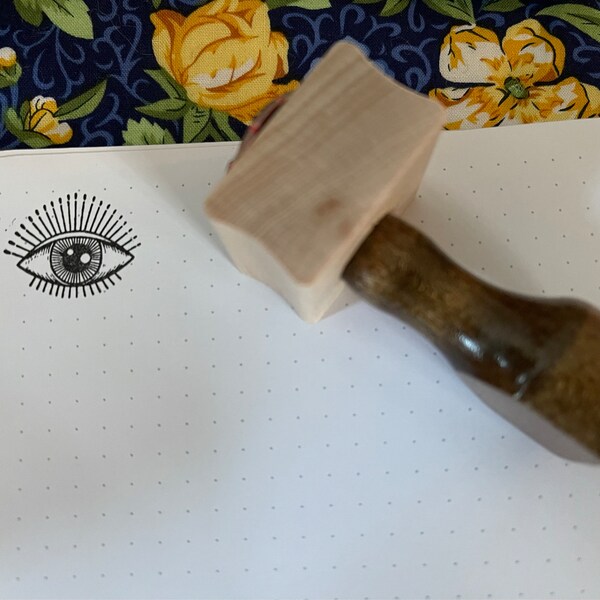 All-seeing Eye Stamp, a Hand-drawn Rubber Stamp for DIY Gift Wrap and ...