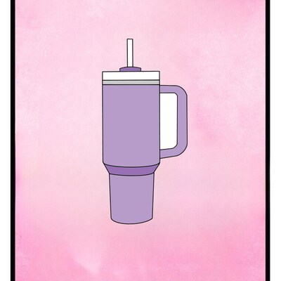 Stanley Tumbler Cup Shape Clip Art File Cartoon PNG Multiple Colors - Etsy